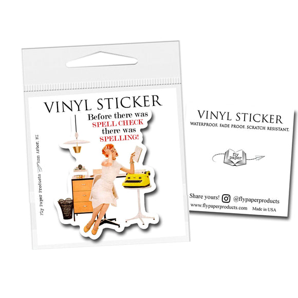 Spell Check Vinyl Sticker – Fly Paper Products