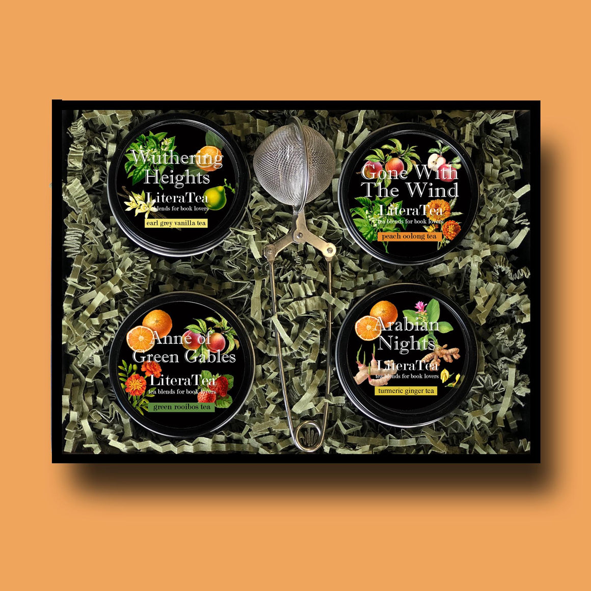 Ultimate Tea Lover Assortment Gift Box with 4 Mini Loose Leaf Tea Blen ...