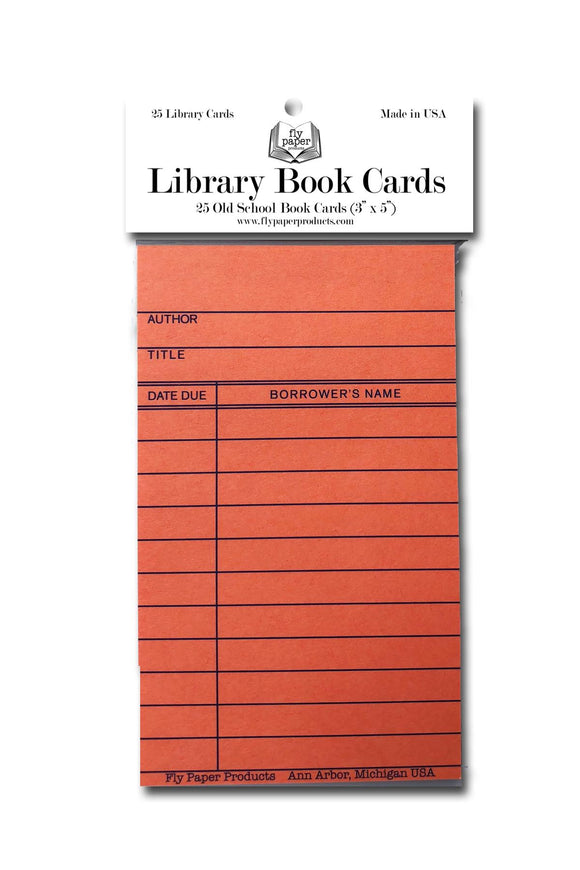 Vintage Library Old School Book Cards- Pack of 25 Assorted Cards – Fly ...